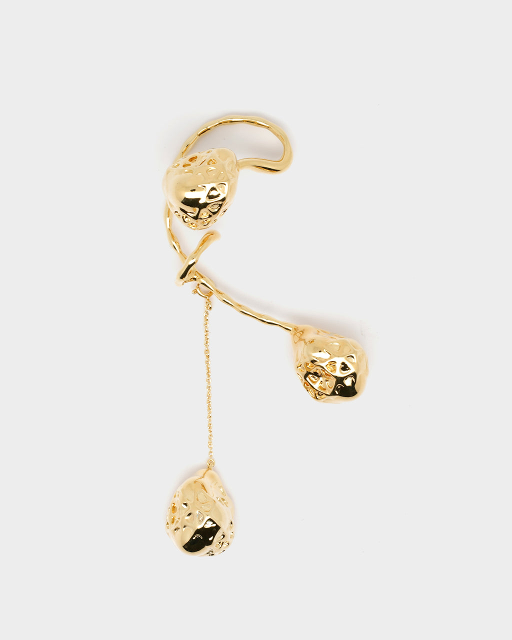 Textured Blobead Ear Cuff with Drop Chandelier - Brox – Kinks Lab